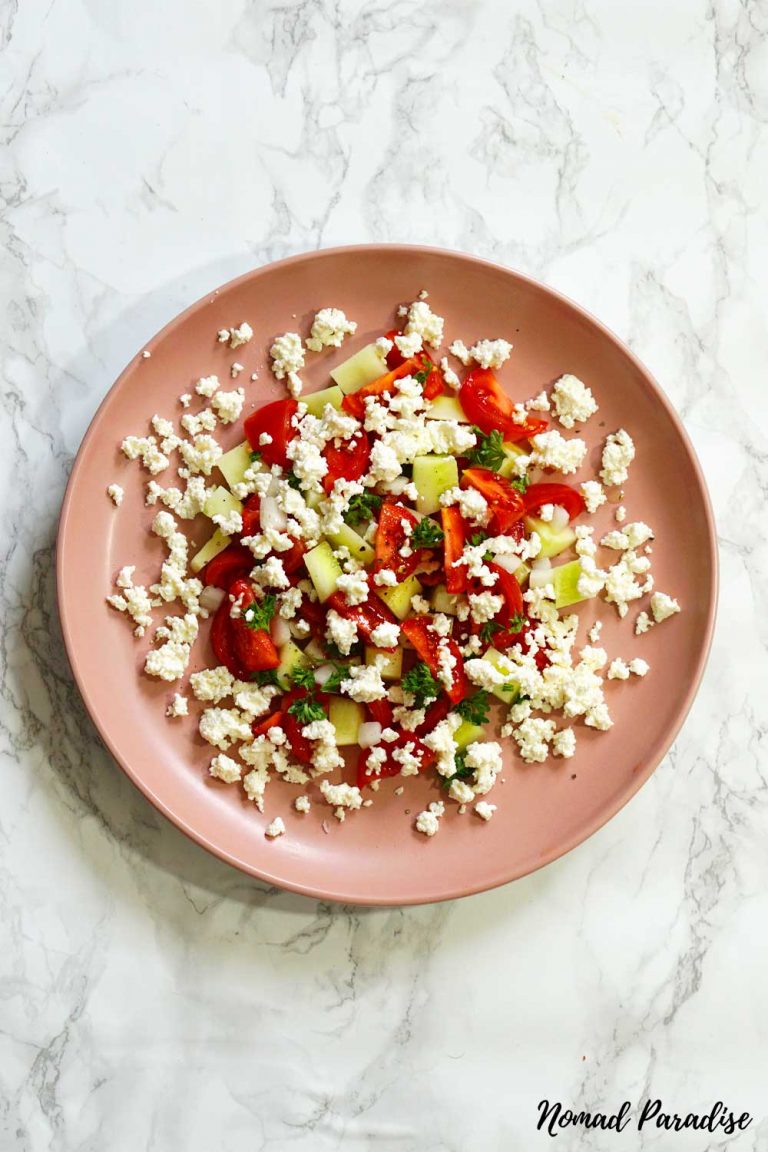 10-Min Easy Shopska Salad Recipe