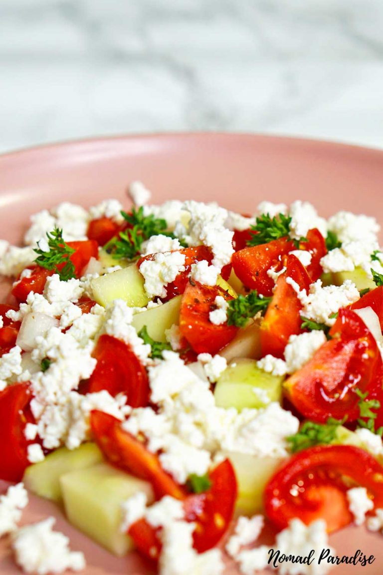 10-Min Easy Shopska Salad Recipe