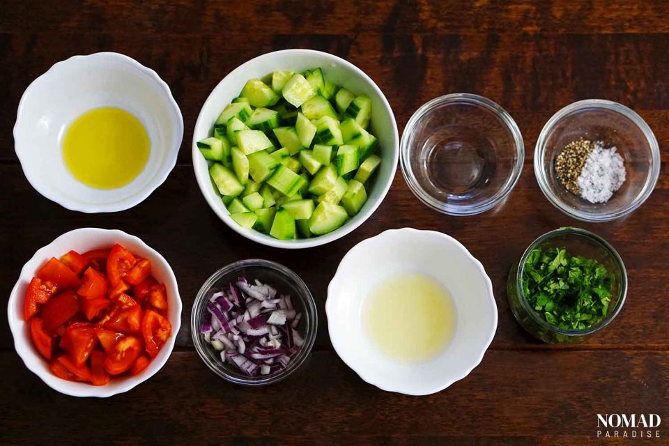 Refreshing Egyptian Salad Recipe (Salata Baladi)