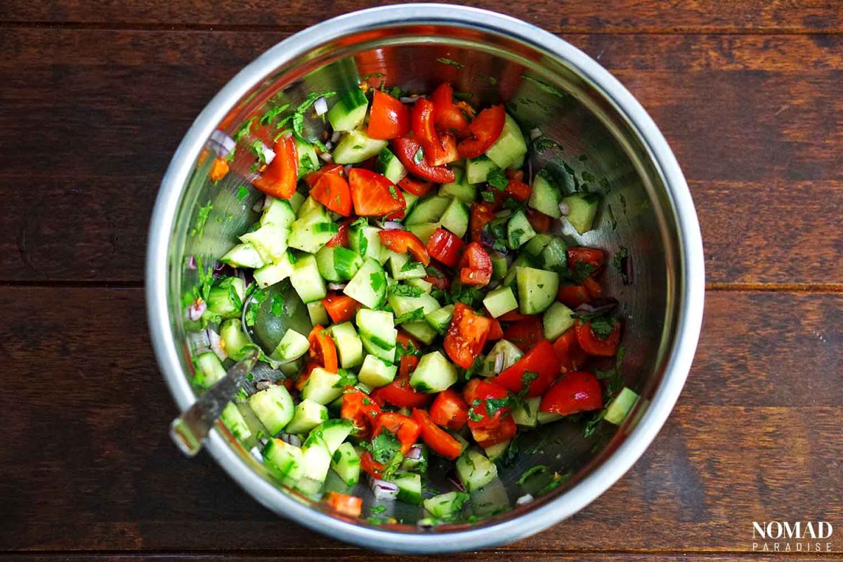 Refreshing Egyptian Salad Recipe (Salata Baladi)