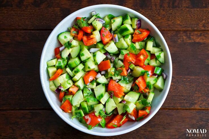 Refreshing Egyptian Salad Recipe (Salata Baladi)