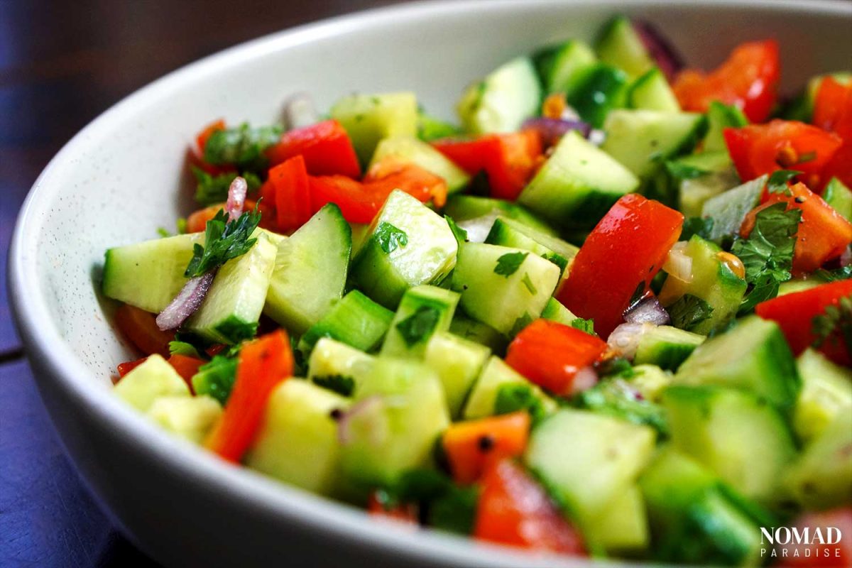 Refreshing Egyptian Salad Recipe (Salata Baladi)