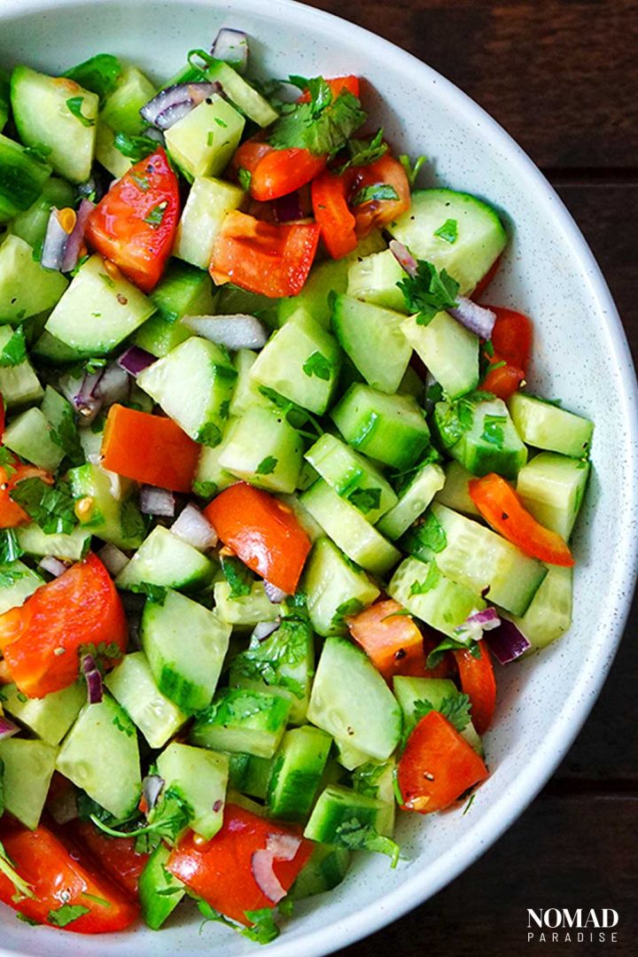 Refreshing Egyptian Salad Recipe (Salata Baladi)