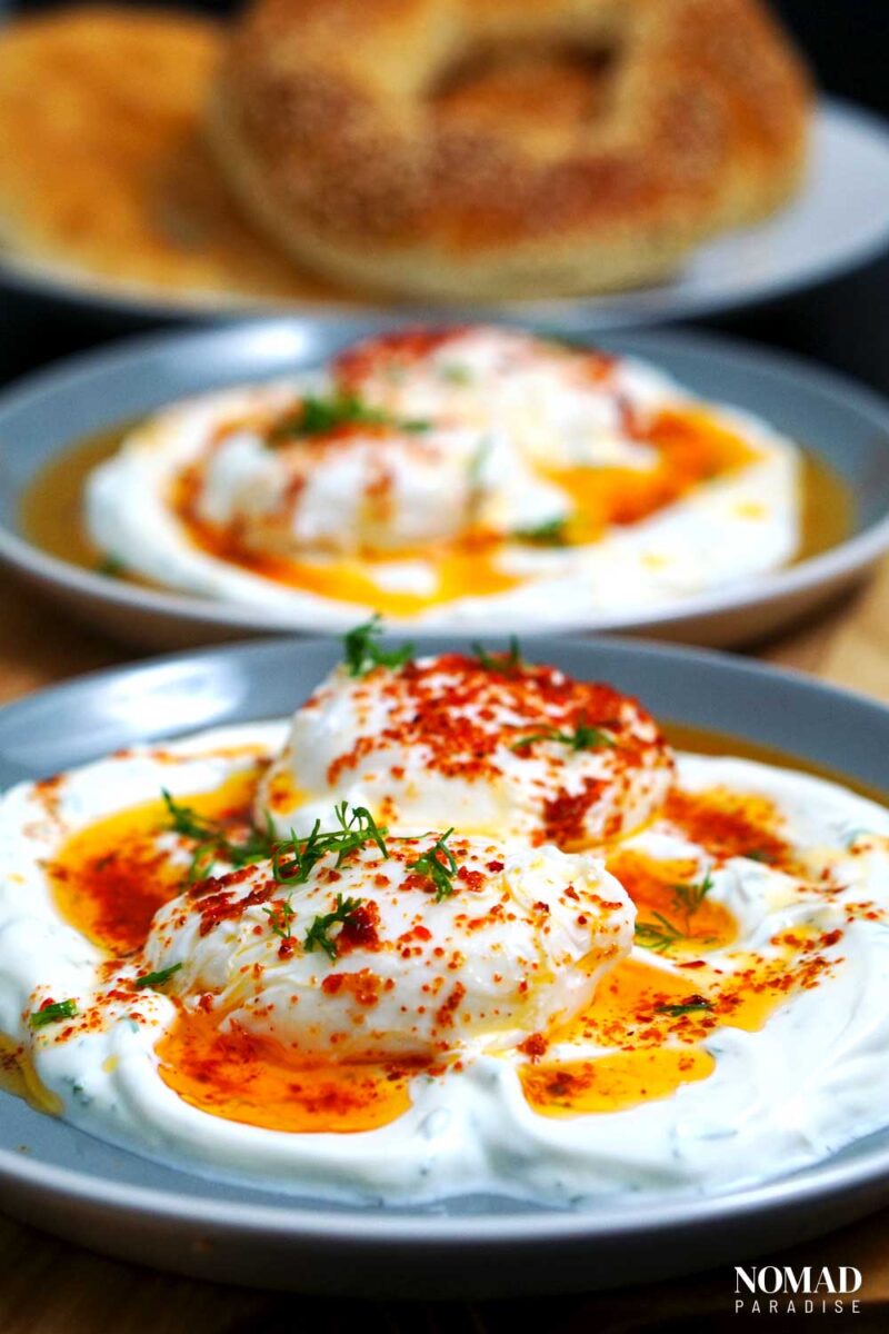 Velvety Turkish Poached Eggs with Yogurt Recipe (Cilbir)