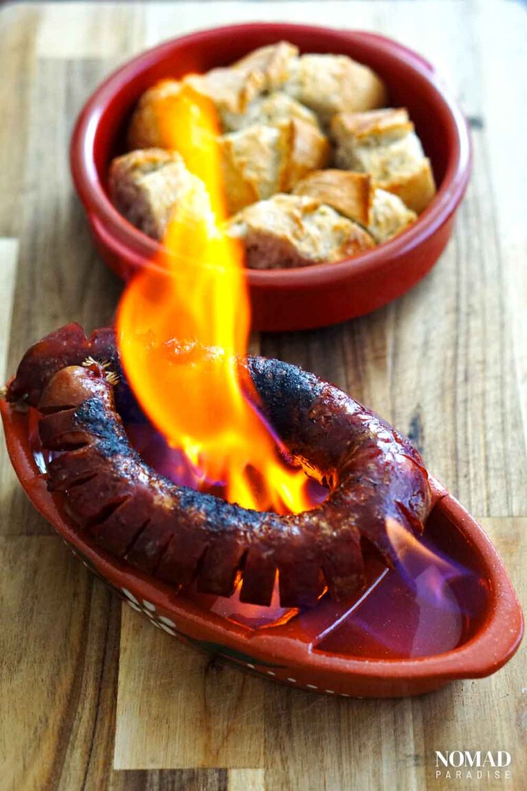 Rich And Smoky Portuguese Grilled Chorizo Chourico Assado Recipe