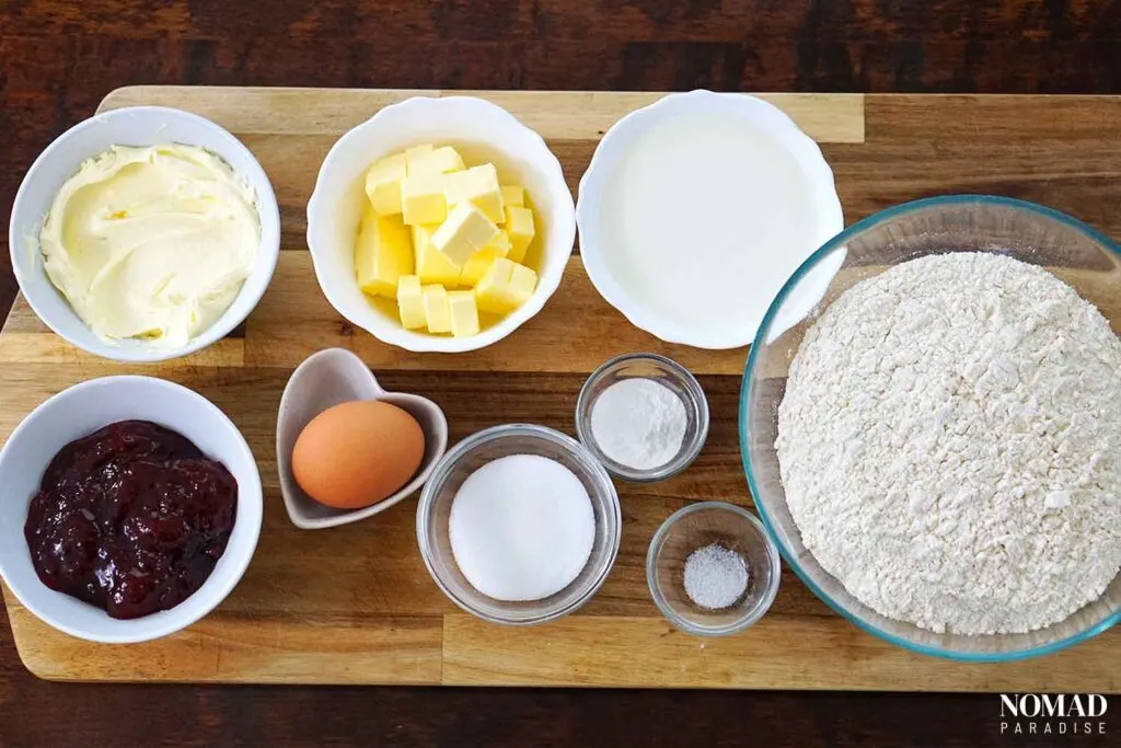 Classic Scones Recipe with Clotted Cream and Jam