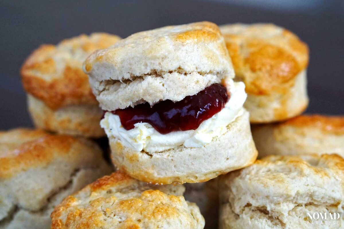 Classic Scones Recipe with Clotted Cream and Jam