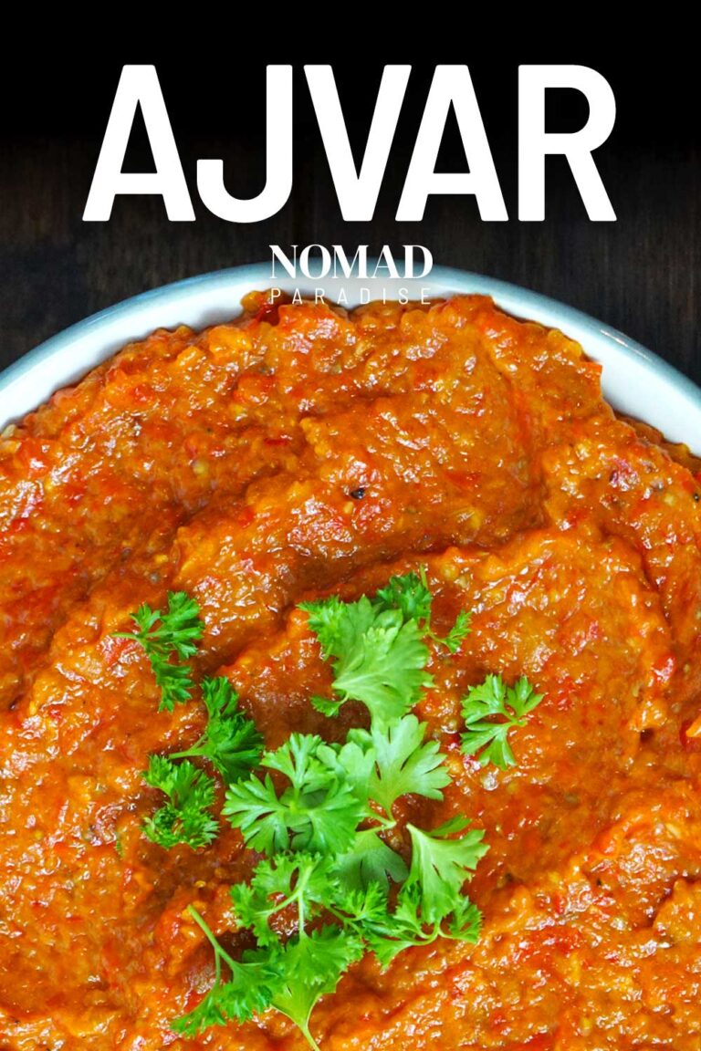 Ajvar Recipe (Sweet and Creamy Roasted Pepper and Eggplant Relish from ...