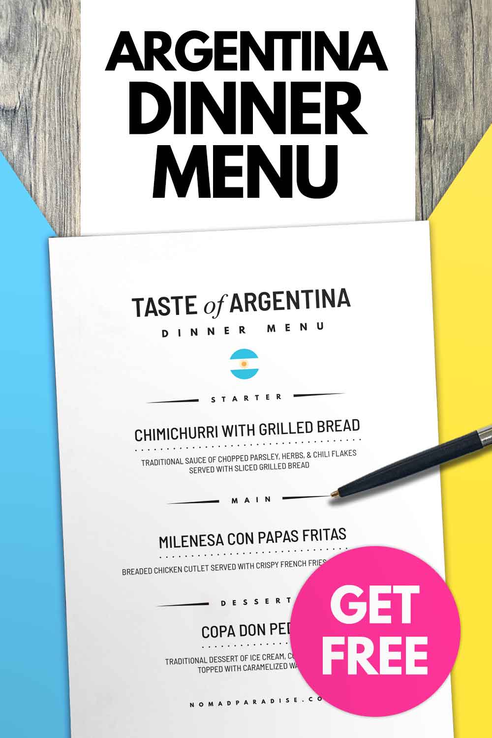 Argentinian-Inspired Dinner Menu